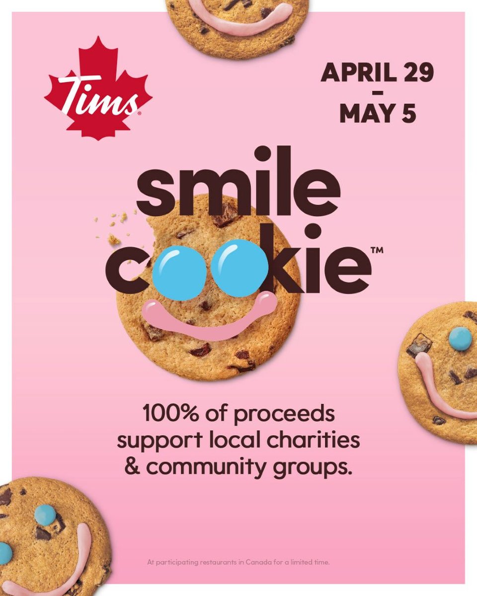 Tim Hortons announces date for annual Smile Cookie campaign | CCentral