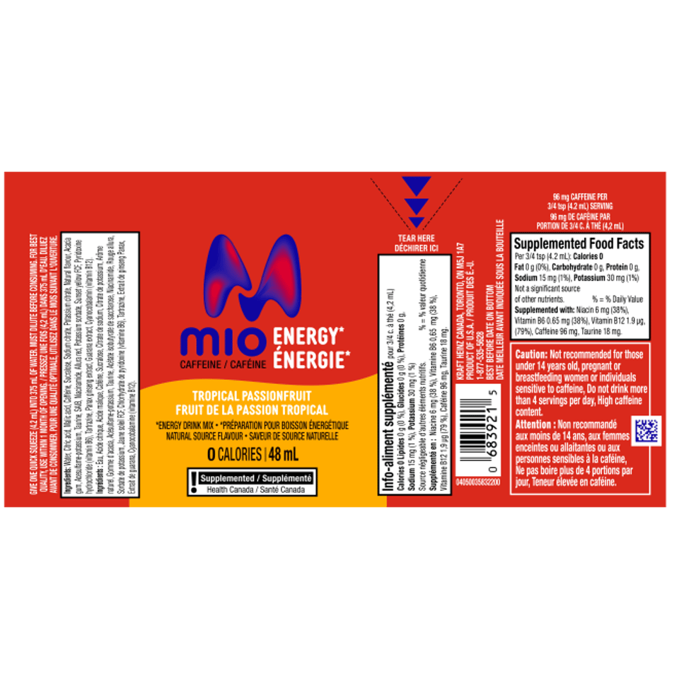CFIA issues recall on MiO Energy brand Energy Drink Mixes | CCentral